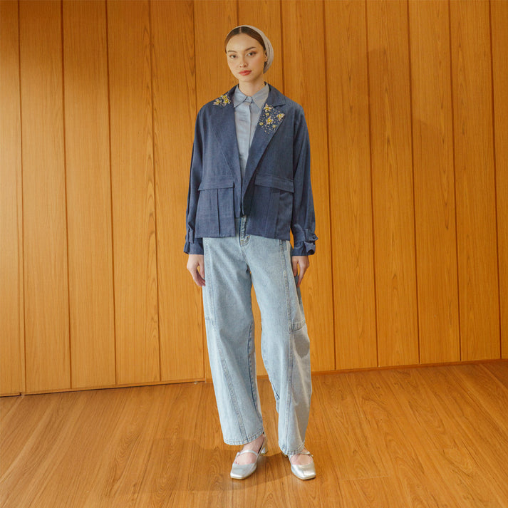 Seruni Outer Denim Blue – Jenna and Kaia